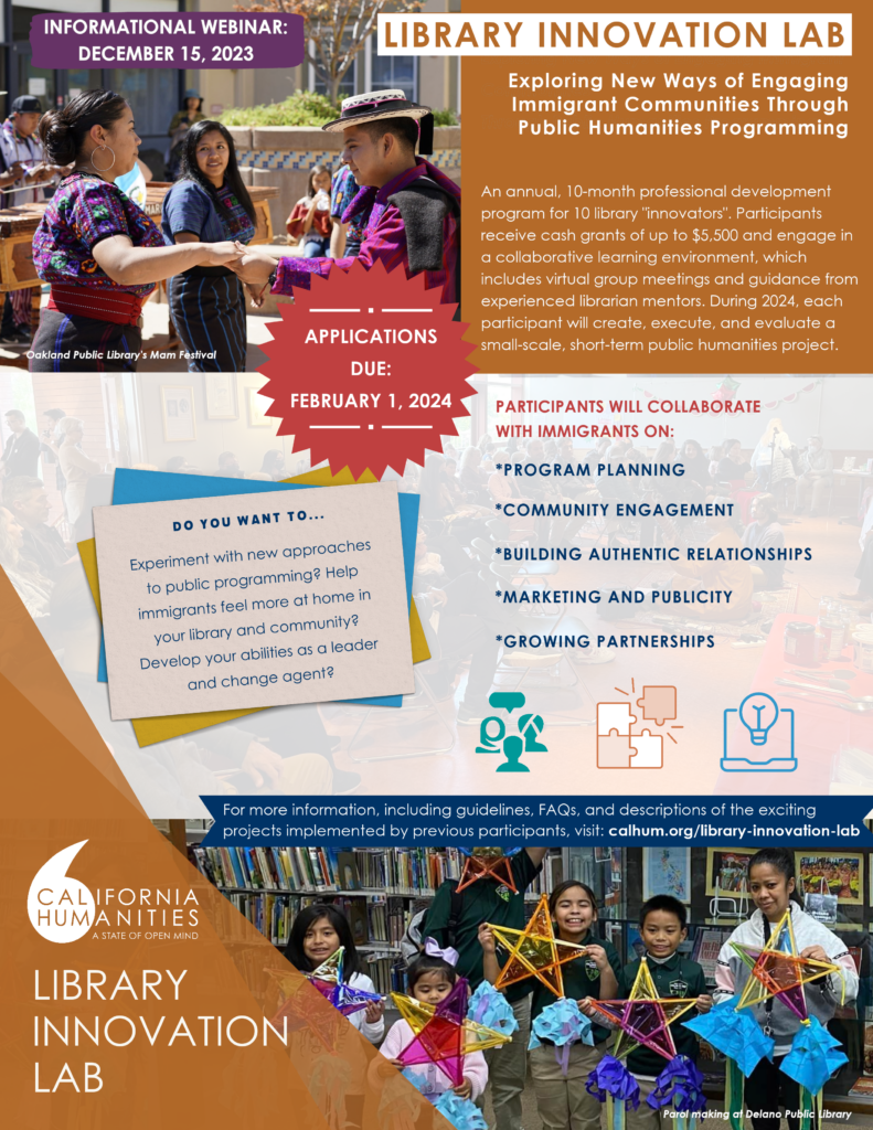 Library Innovation Lab Grants - California Humanities